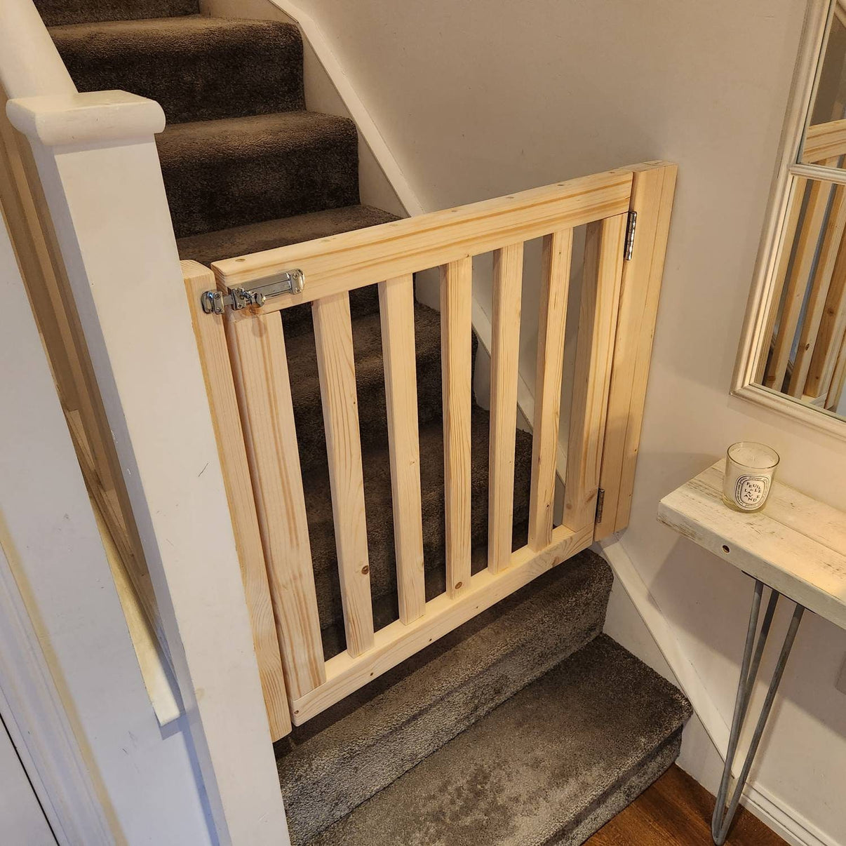 Wooden Stair Gate – Rustic Riley Stair Gates