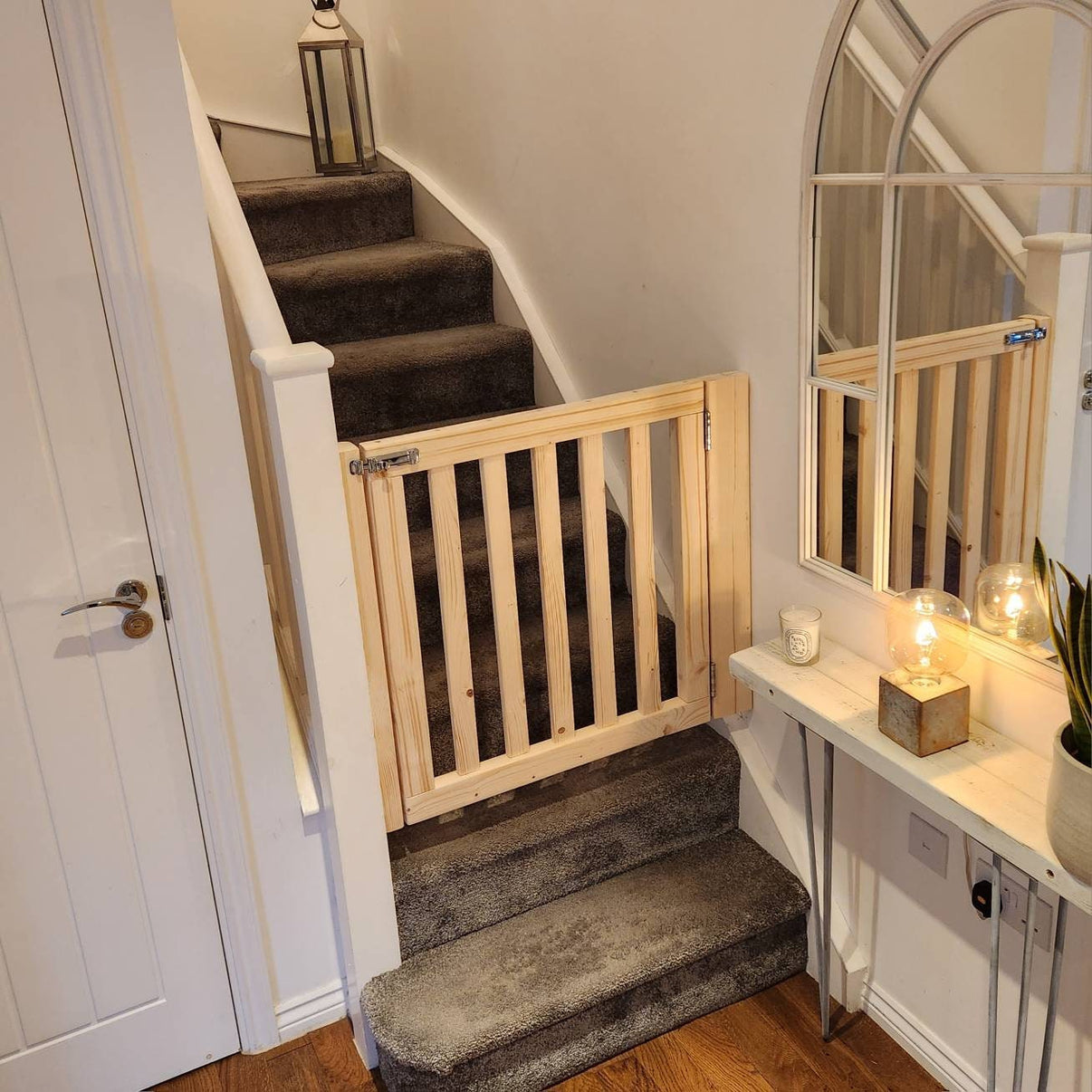 Wooden Stair Gate – Rustic Riley Stair Gates